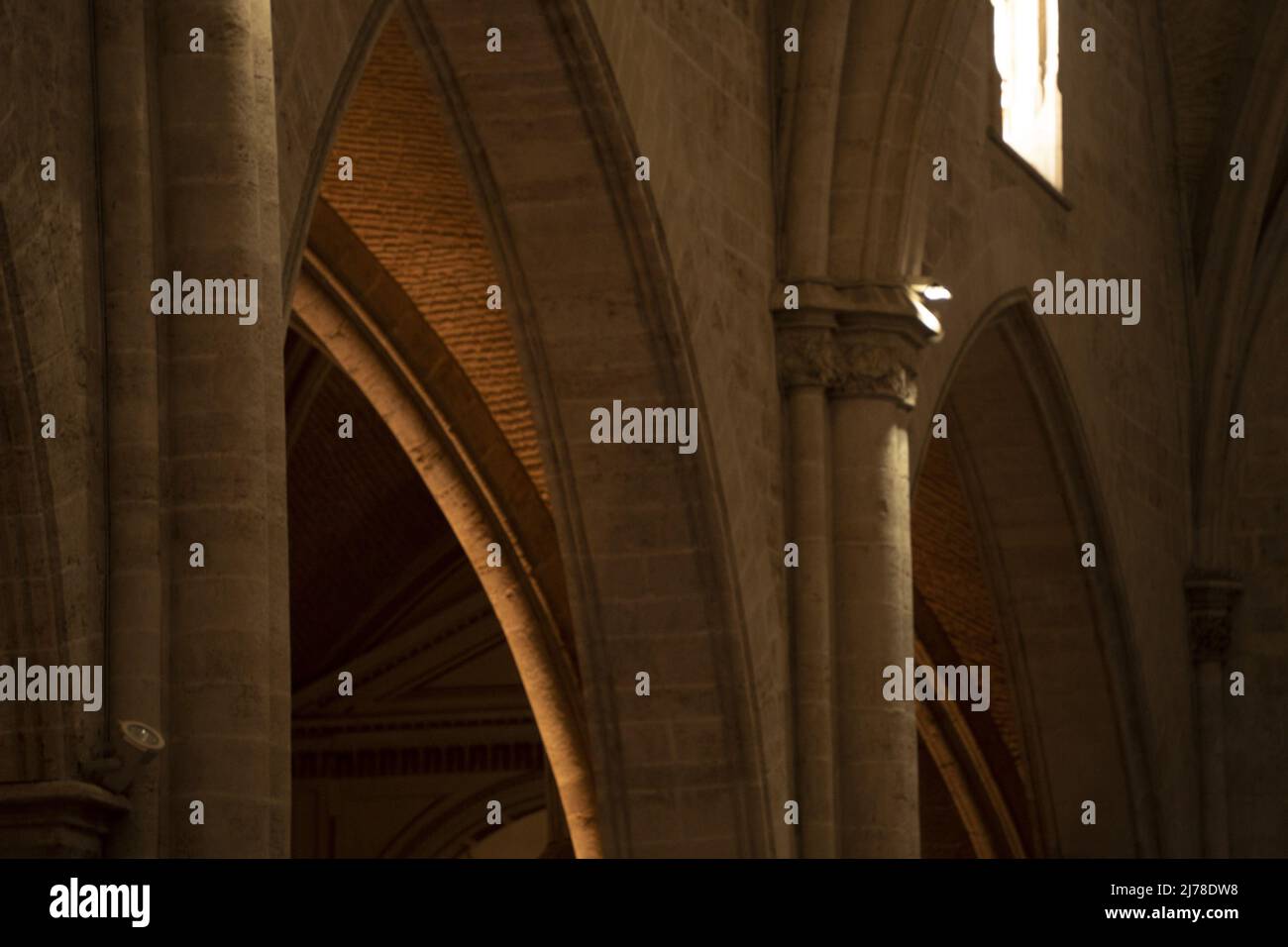valencia gothic church arch detail Stock Photo - Alamy