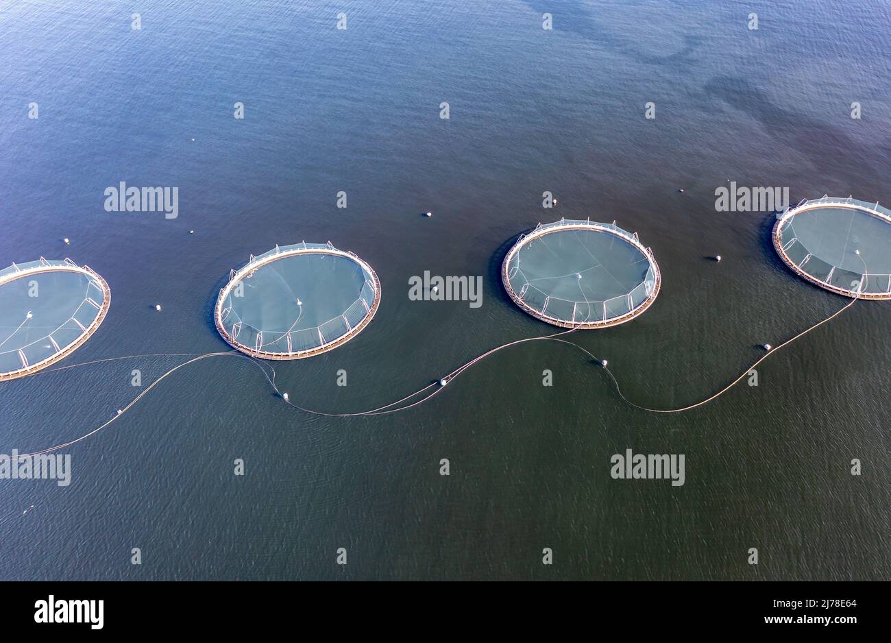 Aerial view of fish farm in County Donegal - Ireland Stock Photo - Alamy