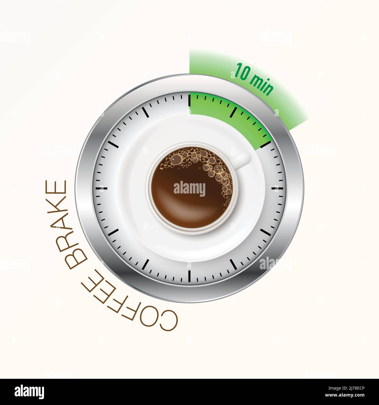 Coffee brake clock background Stock Vector Image & Art - Alamy