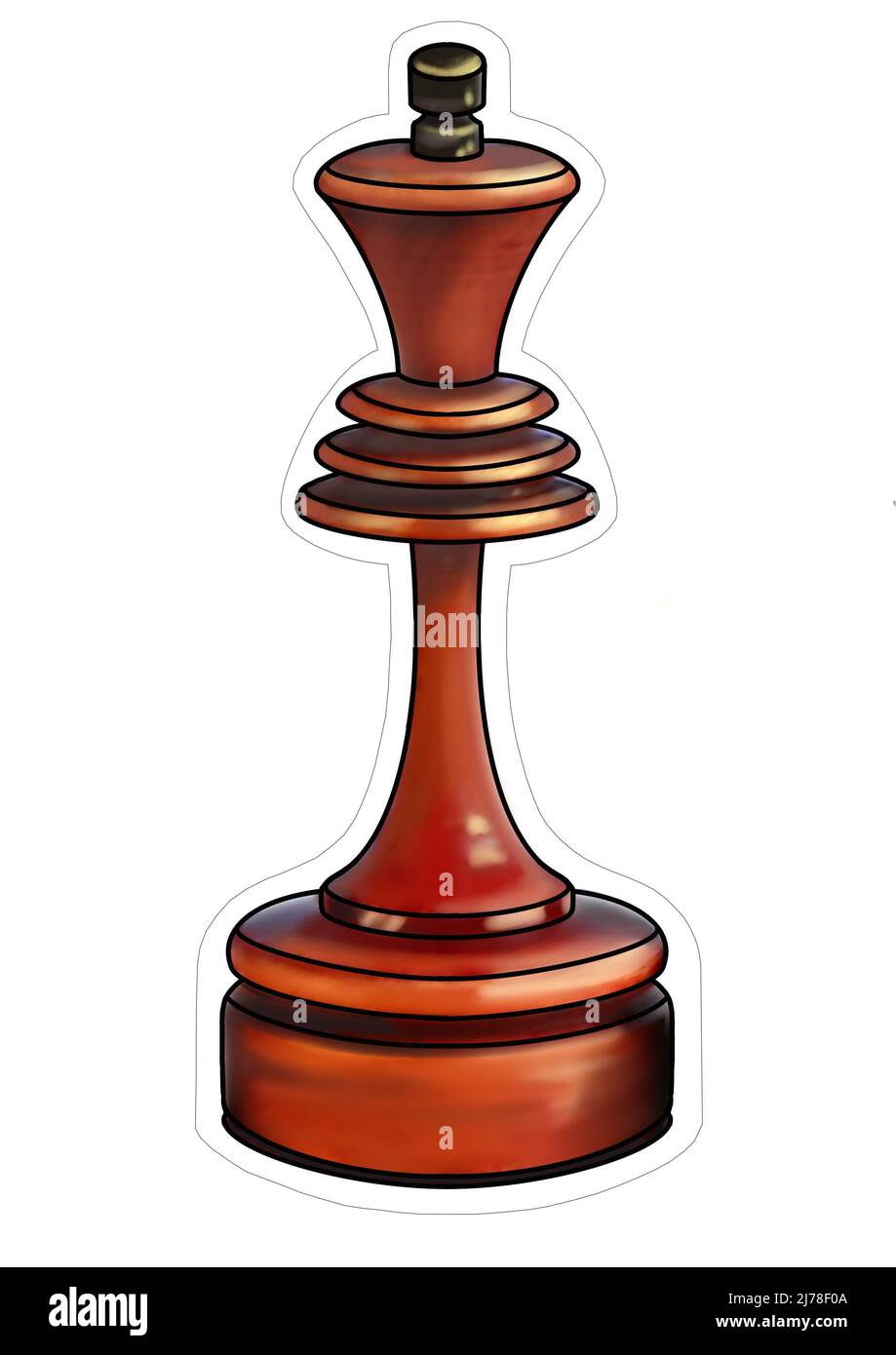 Drawing of Soviet vintage chess pieces. Drawn on the basis of ...