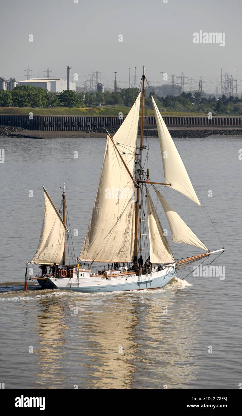 06/05/2022 Gravesend UK Historic Irish sailing ketch Ilen the last ...