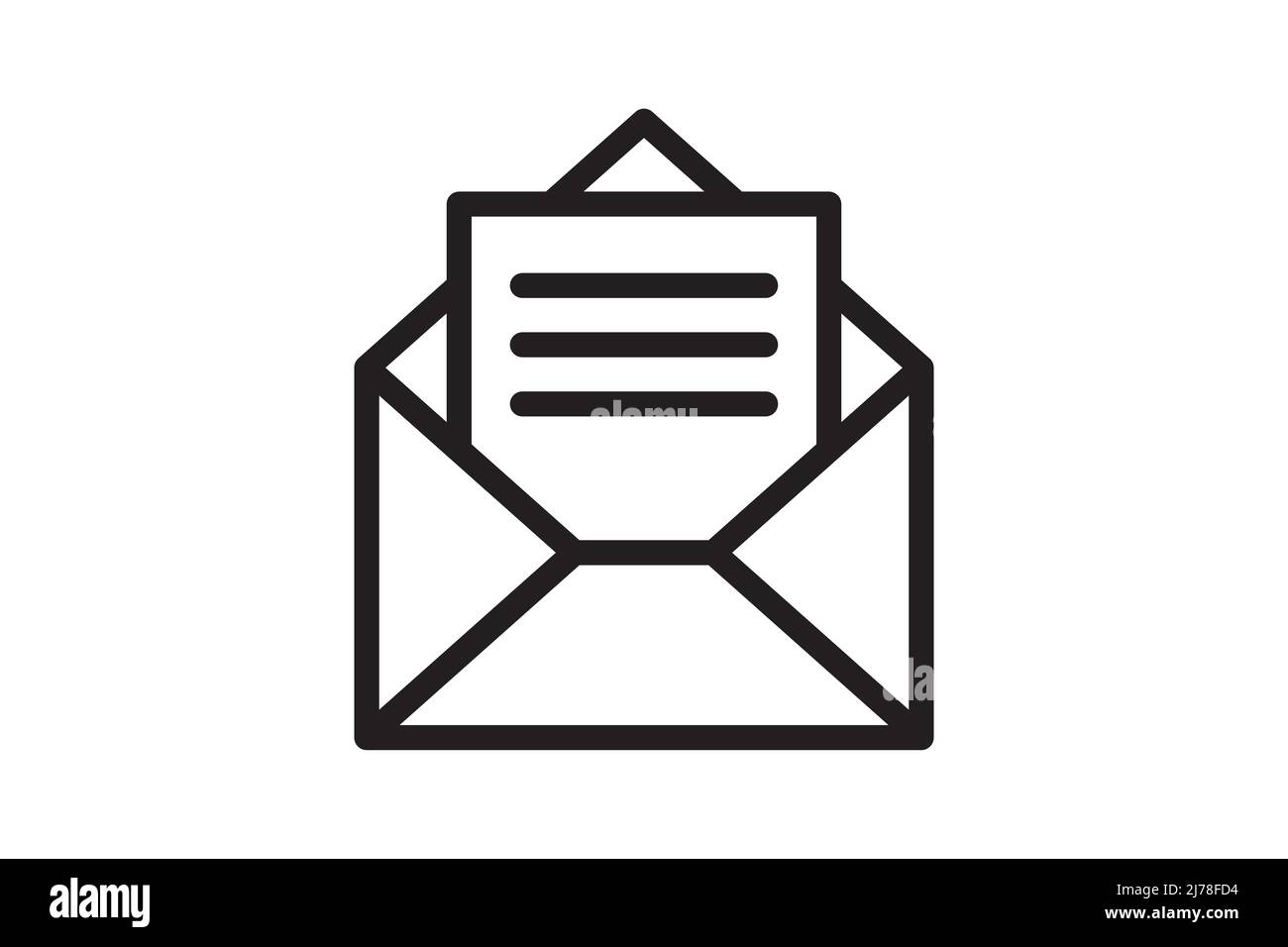 Mail icon vector sign. Letter envelope symbol. Message send to address ...