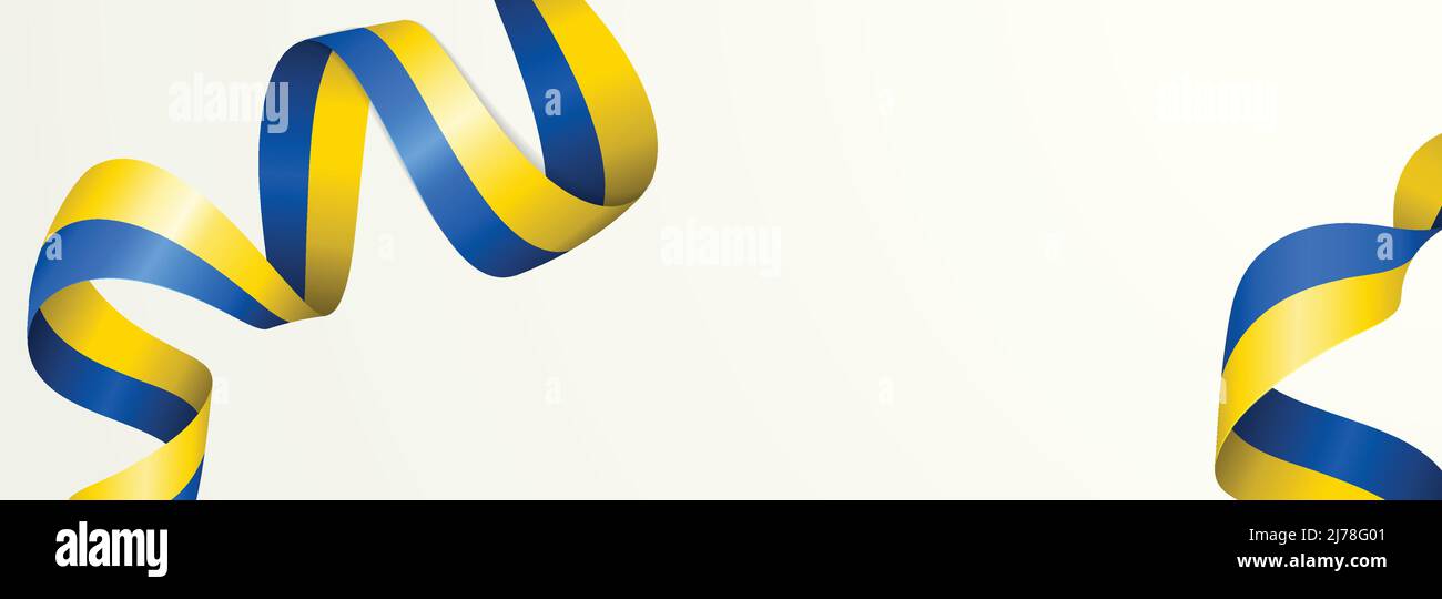 Ukraine flag ribbons bright banner Stock Vector Image & Art - Alamy