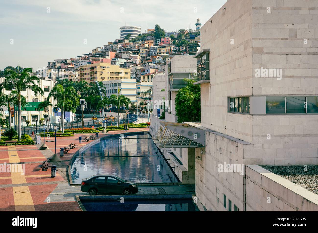 GUAYAQUIL, ECUADOR - APRIL 13, 2022: View of the Malecon 2000 and the ...
