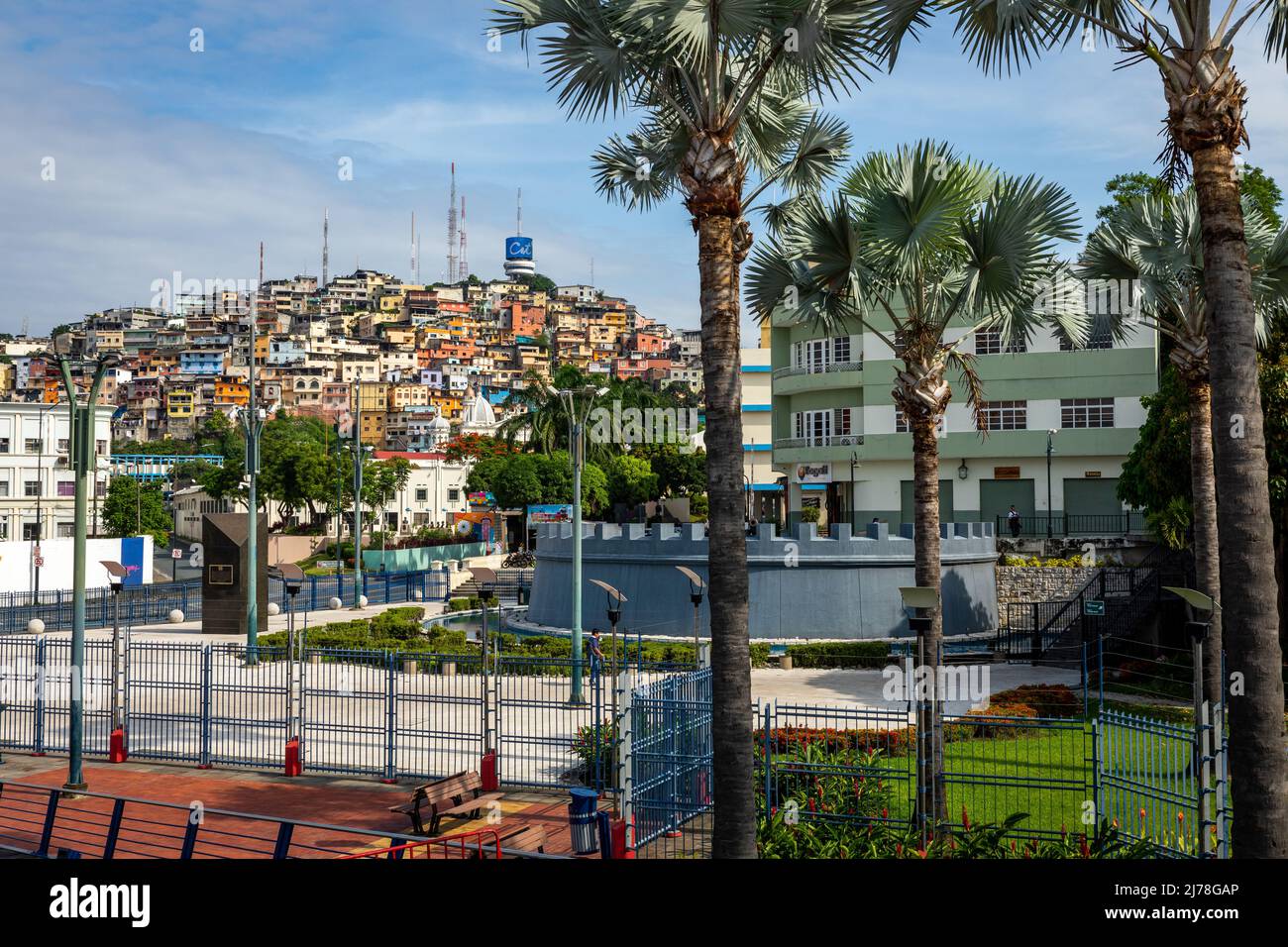 GUAYAQUIL, ECUADOR - APRIL 13, 2022: View of the Malecon 2000 and the ...