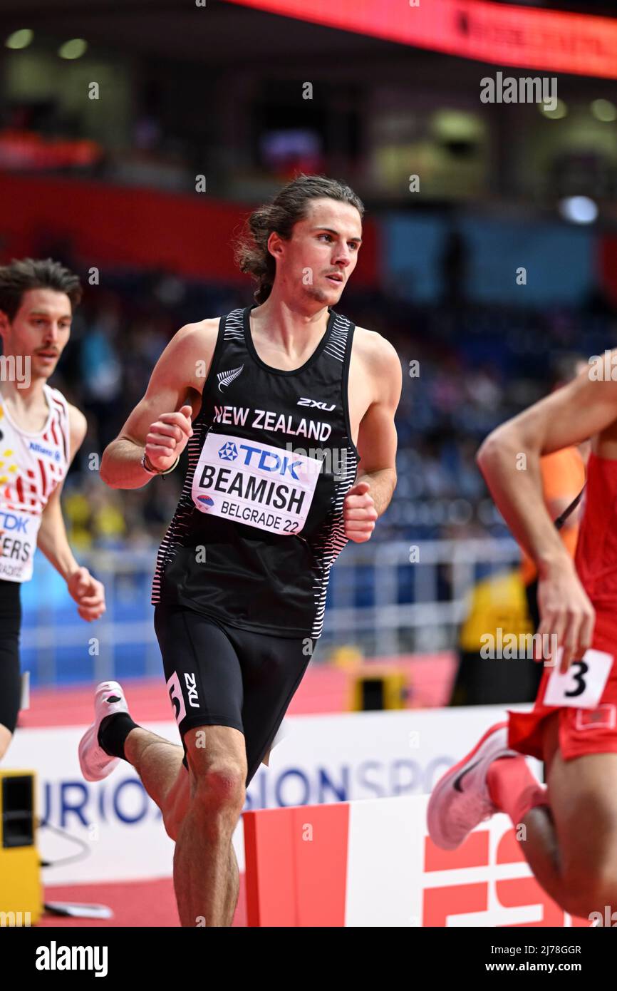 George Beamish participating in the Belgrade 2022 World Indoor ...
