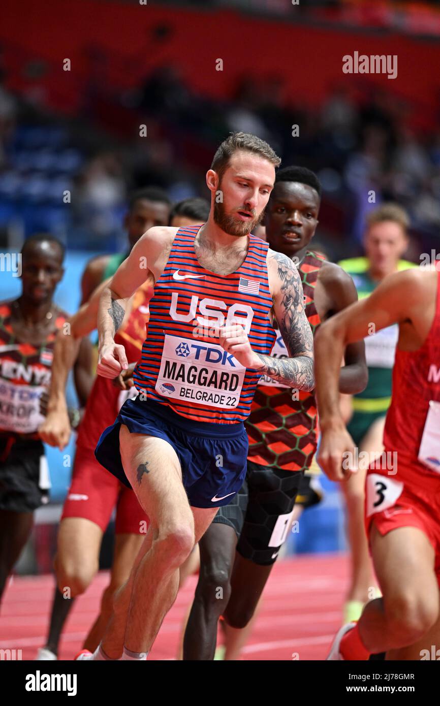Dilon Maggard participating in the Belgrade 2022 World Indoor ...
