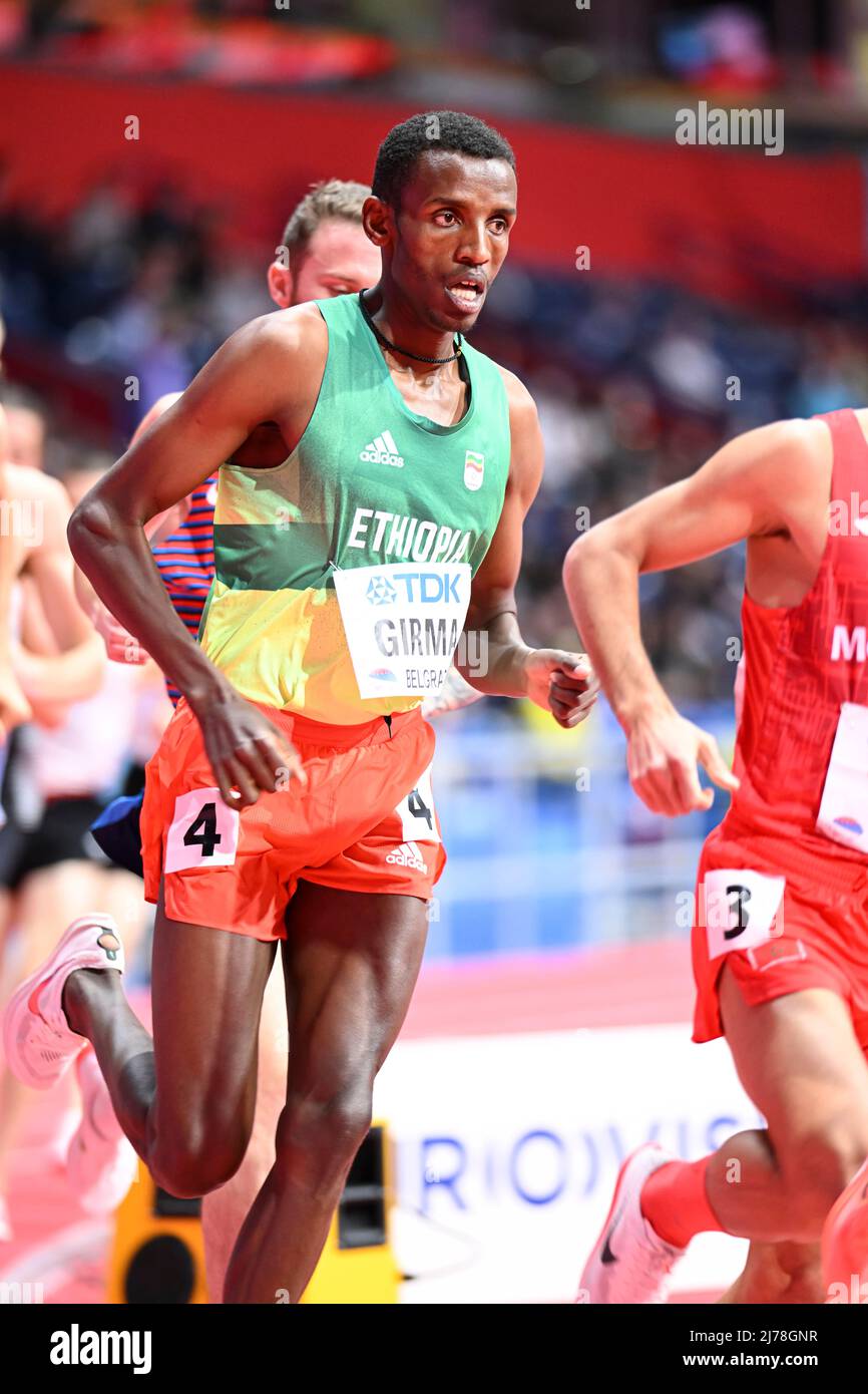 Lamecha Girma participating in the Belgrade 2022 World Indoor ...