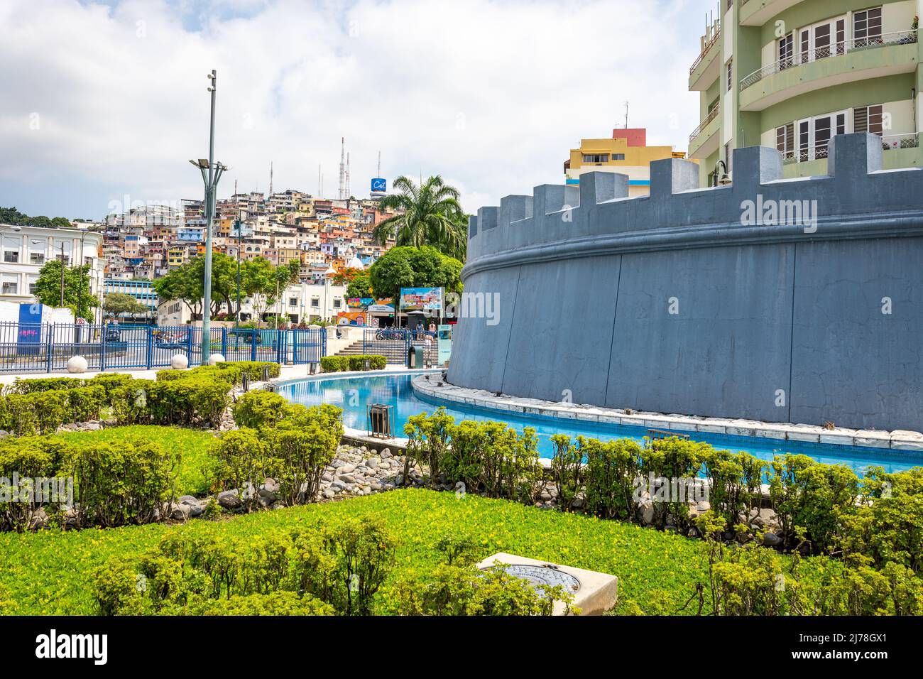 GUAYAQUIL, ECUADOR - APRIL 13, 2022: View of the Malecon 2000 and the ...