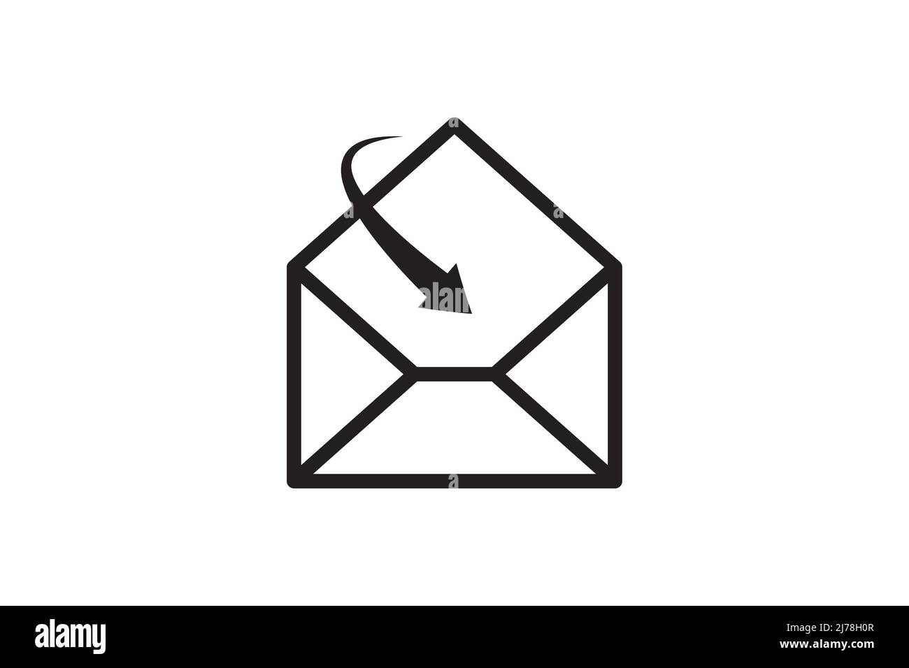 Mail icon vector sign. Letter envelope symbol. Message send to address ...