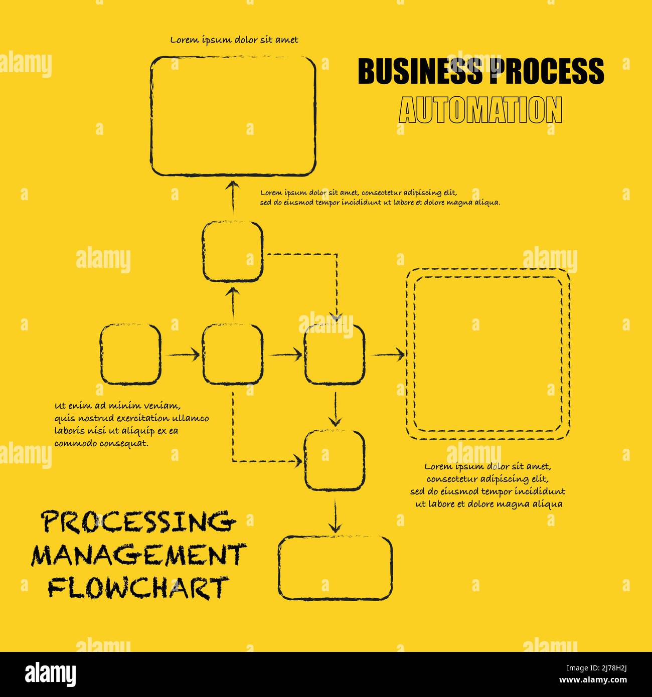 Business process management flowchart grunge Stock Vector Image & Art ...