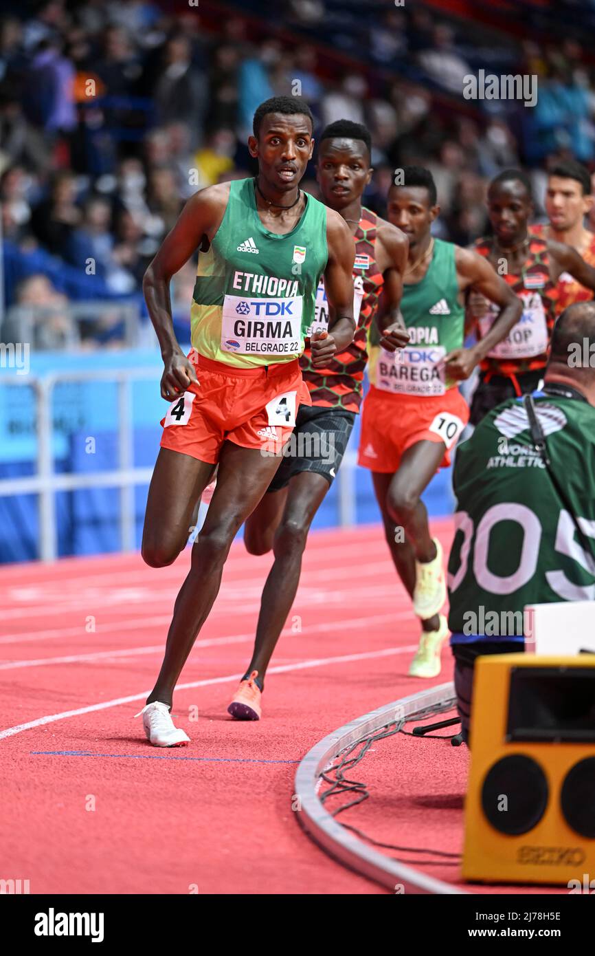Lamecha Girma participating in the Belgrade 2022 World Indoor ...