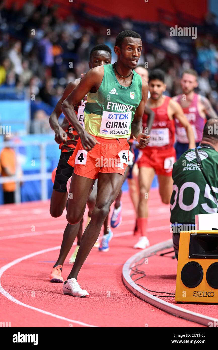 Lamecha Girma participating in the Belgrade 2022 World Indoor ...
