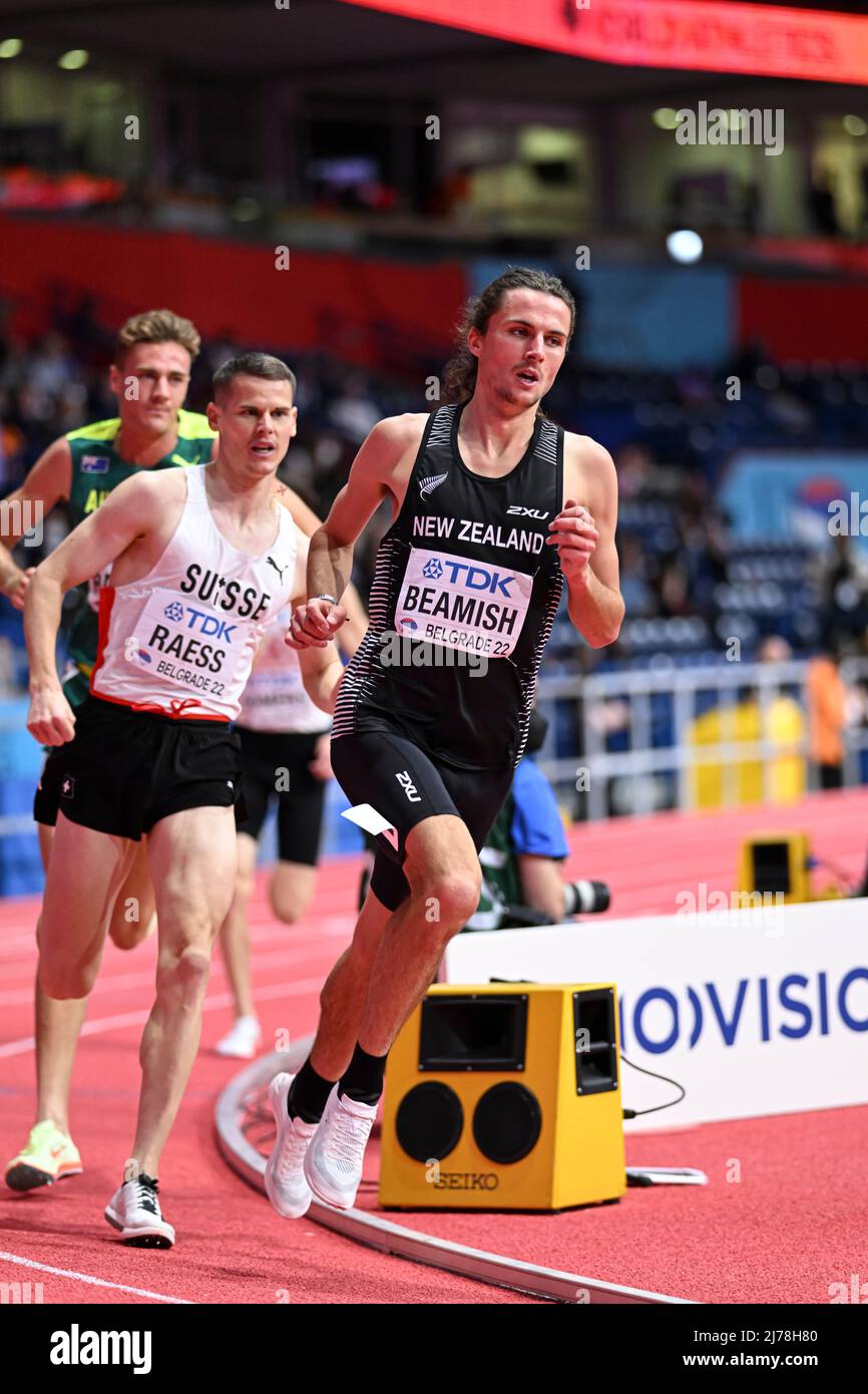 George Beamish participating in the Belgrade 2022 World Indoor ...