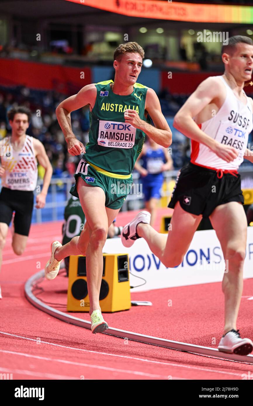 Matthew Ramsden participating in the Belgrade 2022 World Indoor ...