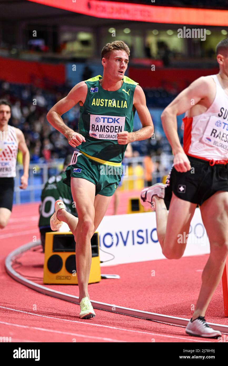 Matthew Ramsden participating in the Belgrade 2022 World Indoor ...