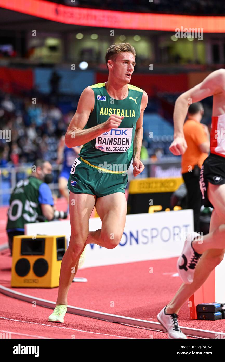 Matthew Ramsden participating in the Belgrade 2022 World Indoor ...