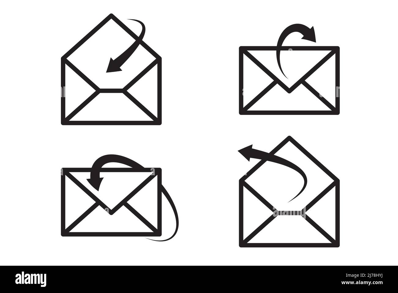 Mail icon vector sign. Letter envelope symbol. Message send to address ...
