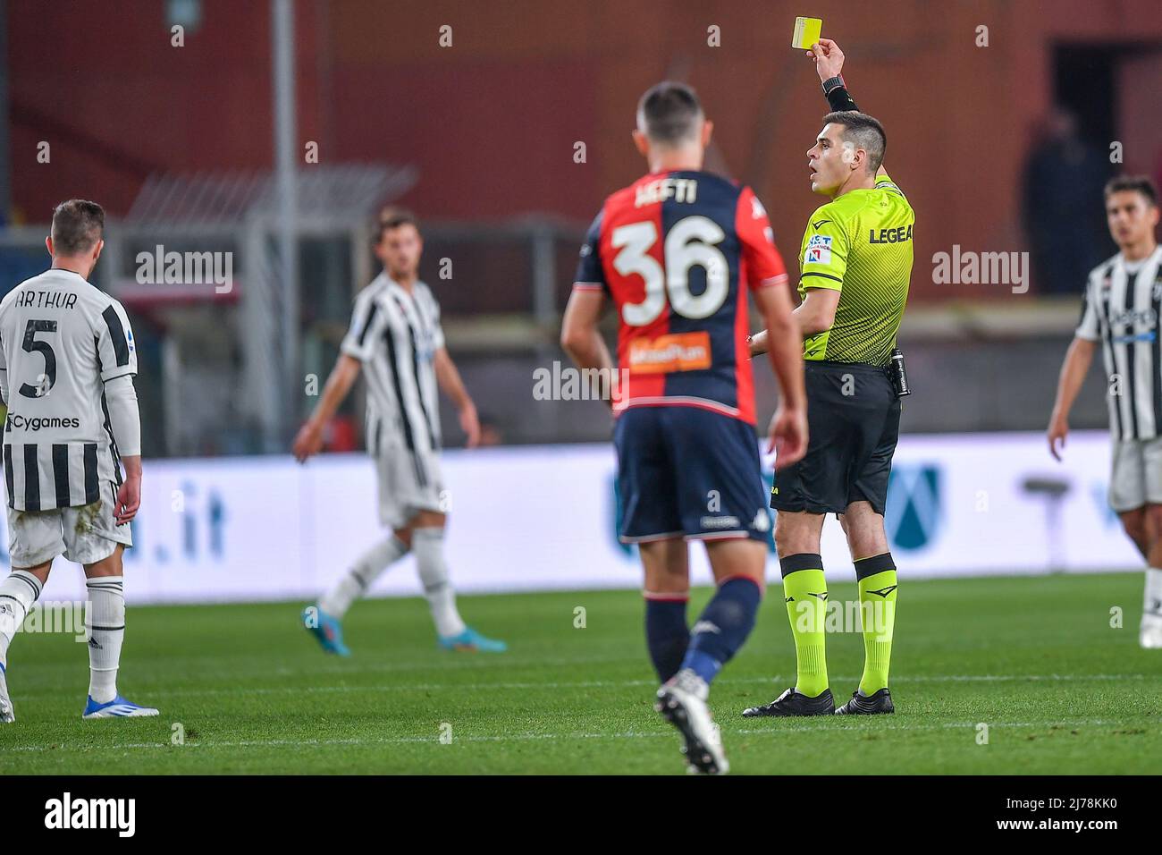 Luigi Ferraris stadium, Genova, Italy, May 06, 2022, The Referee of the ...