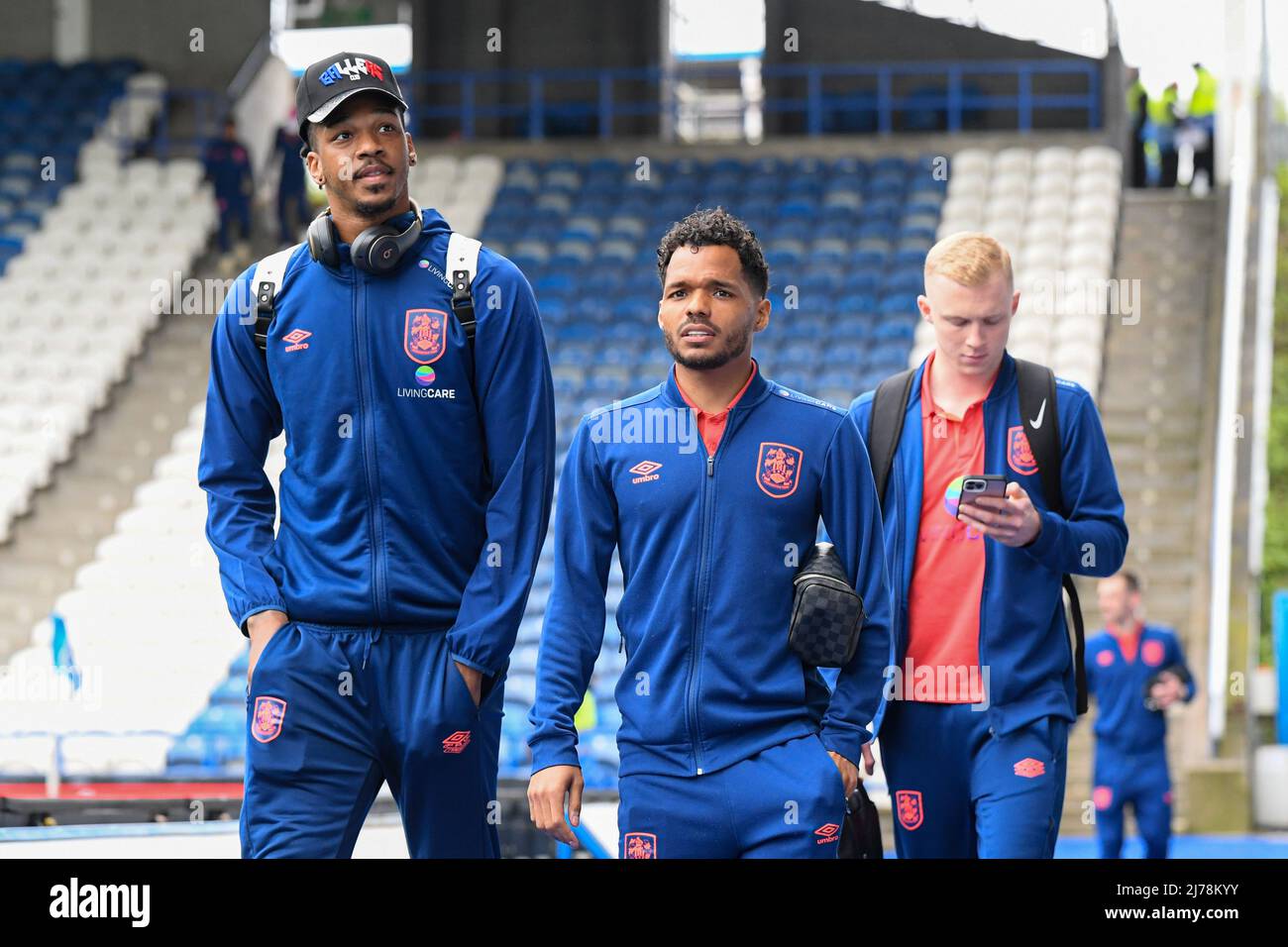 The Huddersfield Town players arrive at The John Smith's Stadium for ...