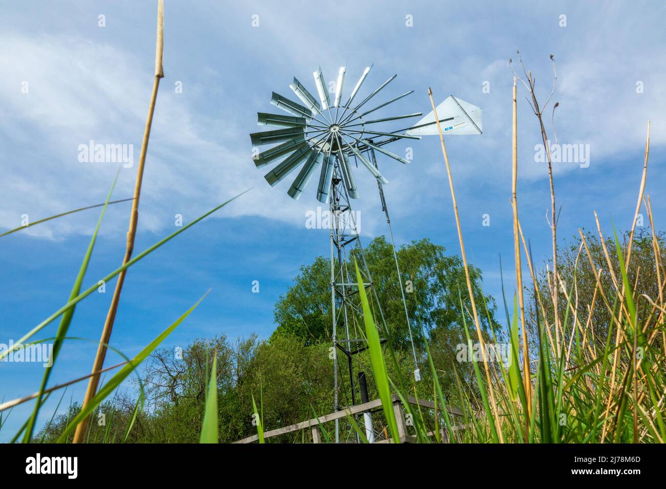 Modern metal wind pump hi-res stock photography and images - Alamy