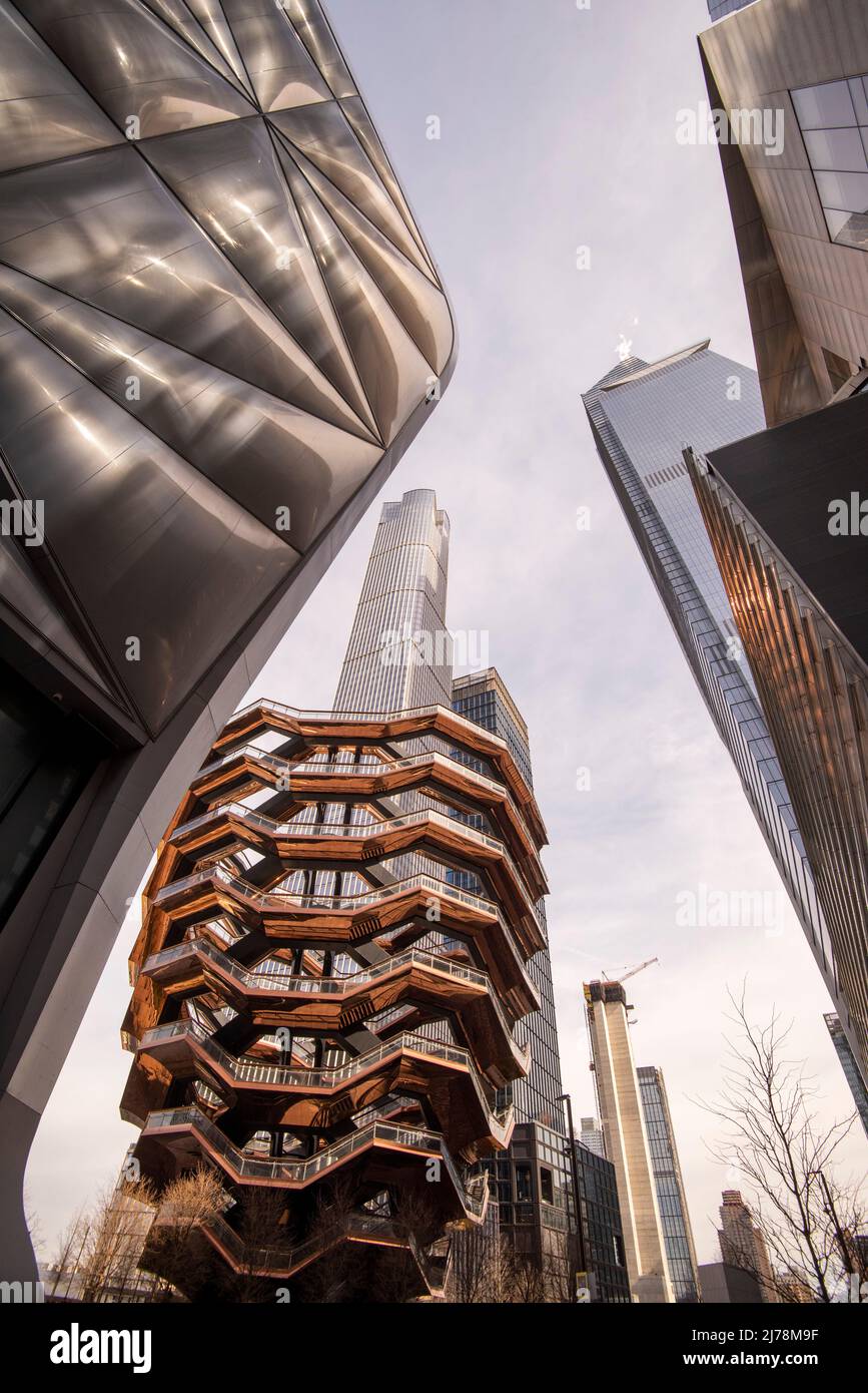 Architecture in Hudson Yards in Manhattan New York City, USA Stock ...
