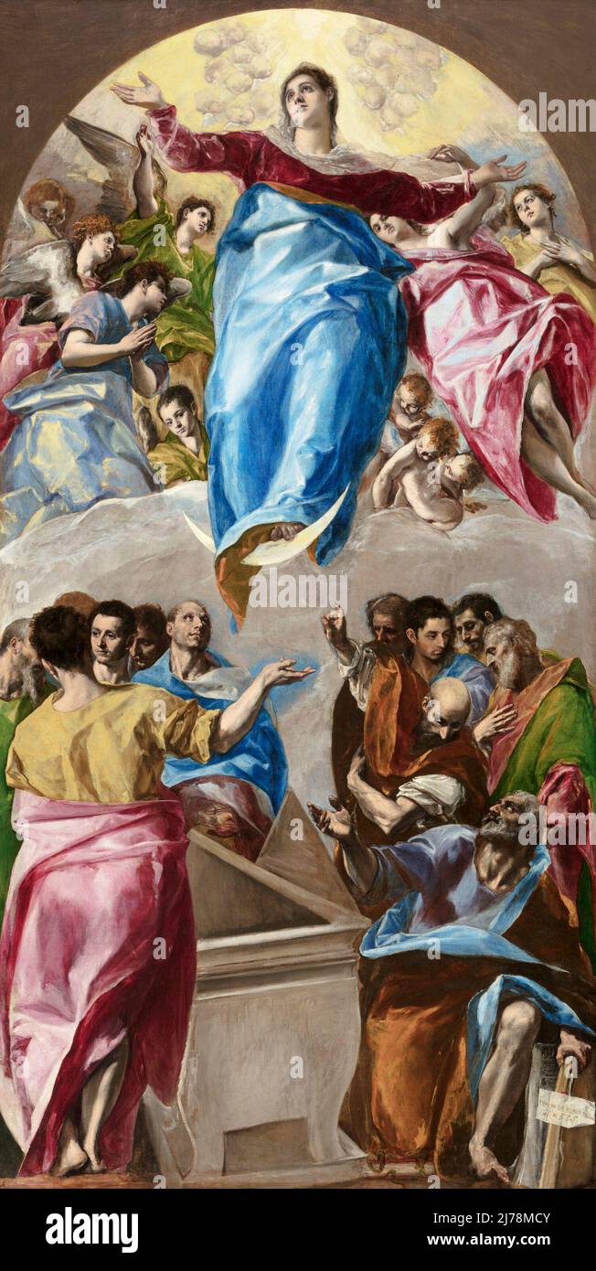 The Assumption of the Virgin. El Greco (Doménikos Theotokópoulos). 1577 ...