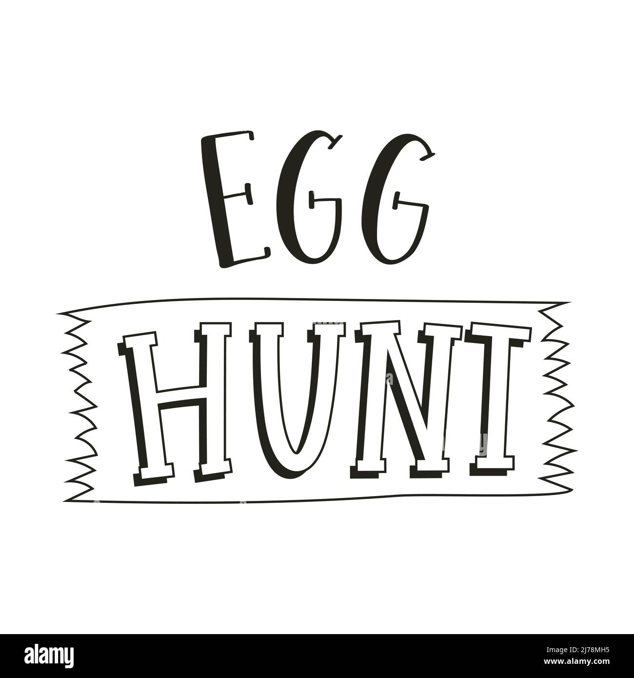 Easter Egg Hunt Clipart Black And White