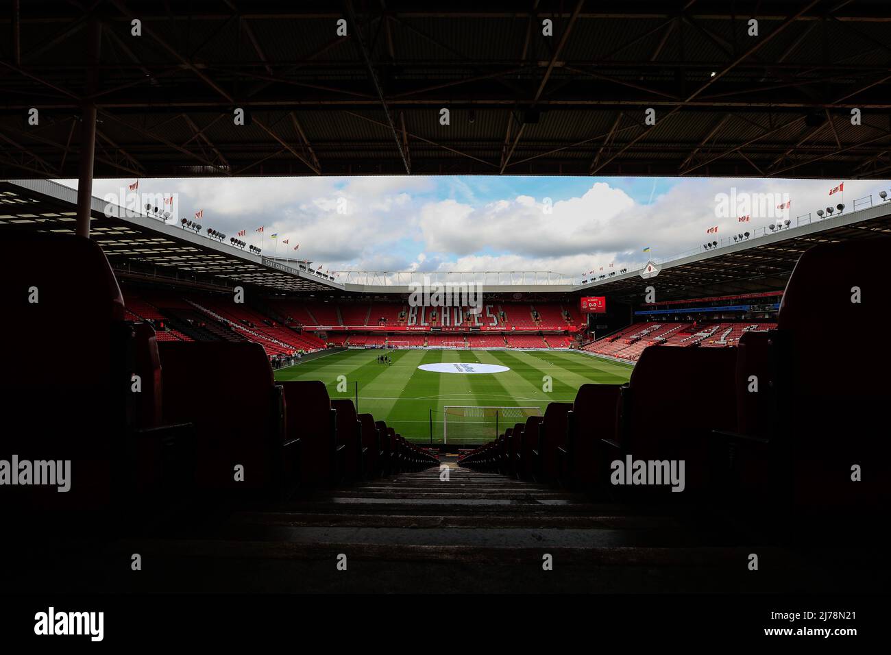 General view inside Bramall Lane Stadium ahead of today's game Stock ...