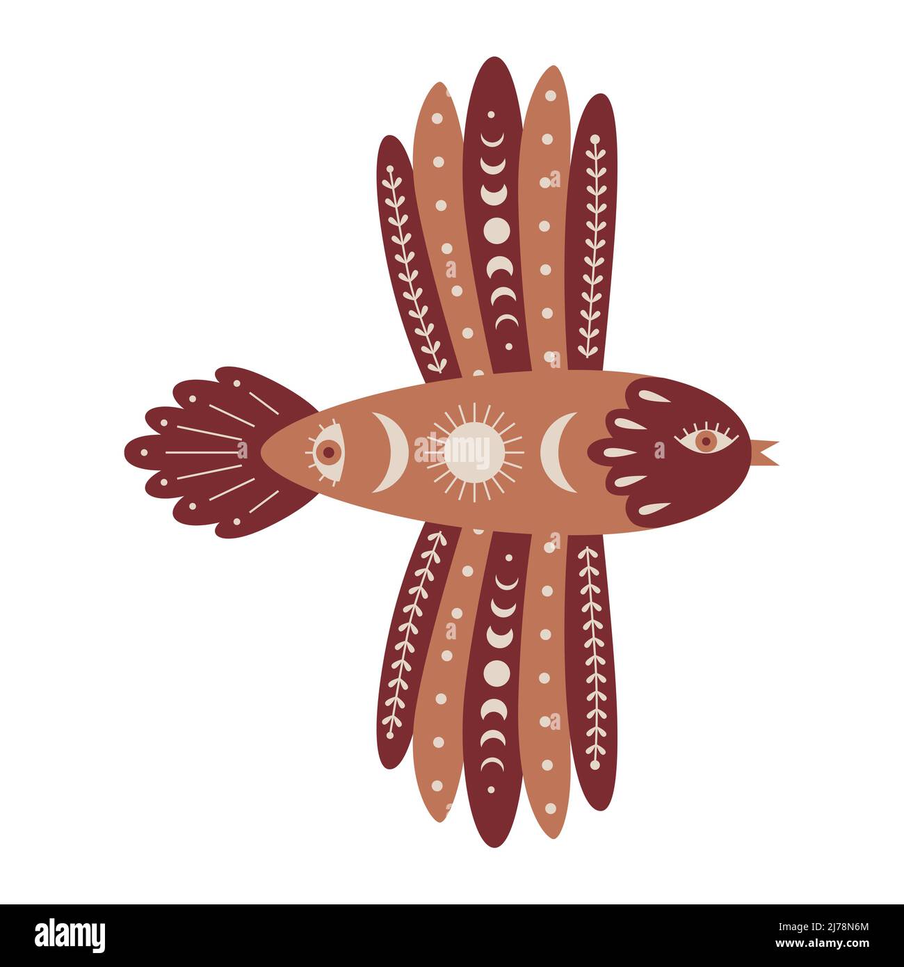 Scandinavian folk bird art Stock Vector Images - Alamy