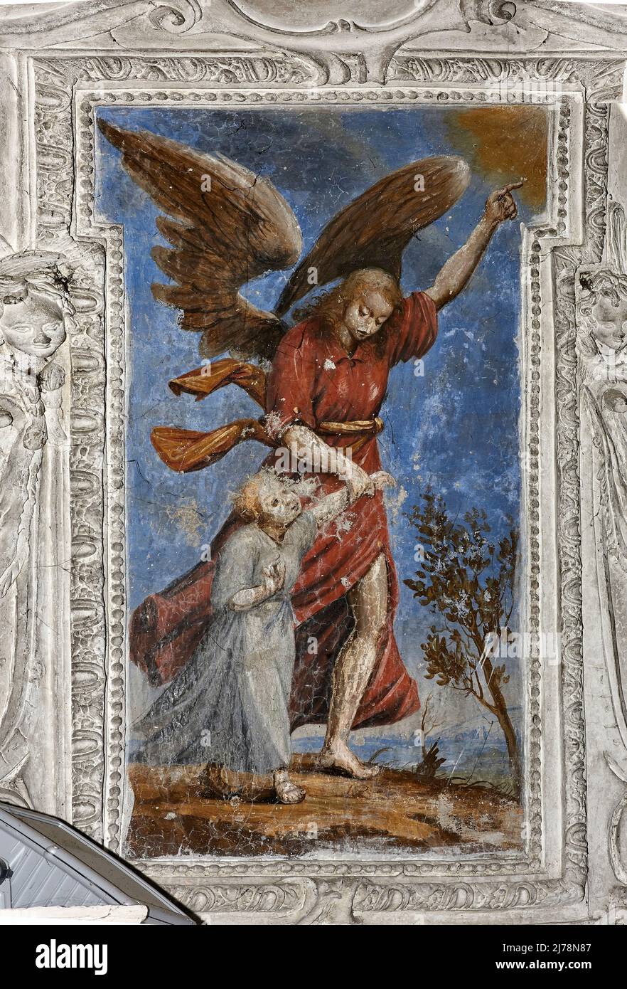 Tobia e l’angelo - affresco - pittore lombardo - XVII secolo - Grosio ...