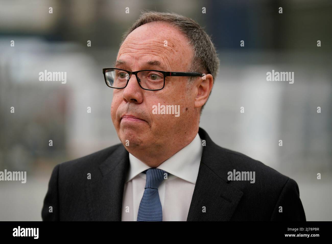Nigel Dodds of the DUP at the Northern Ireland Assembly Election count ...