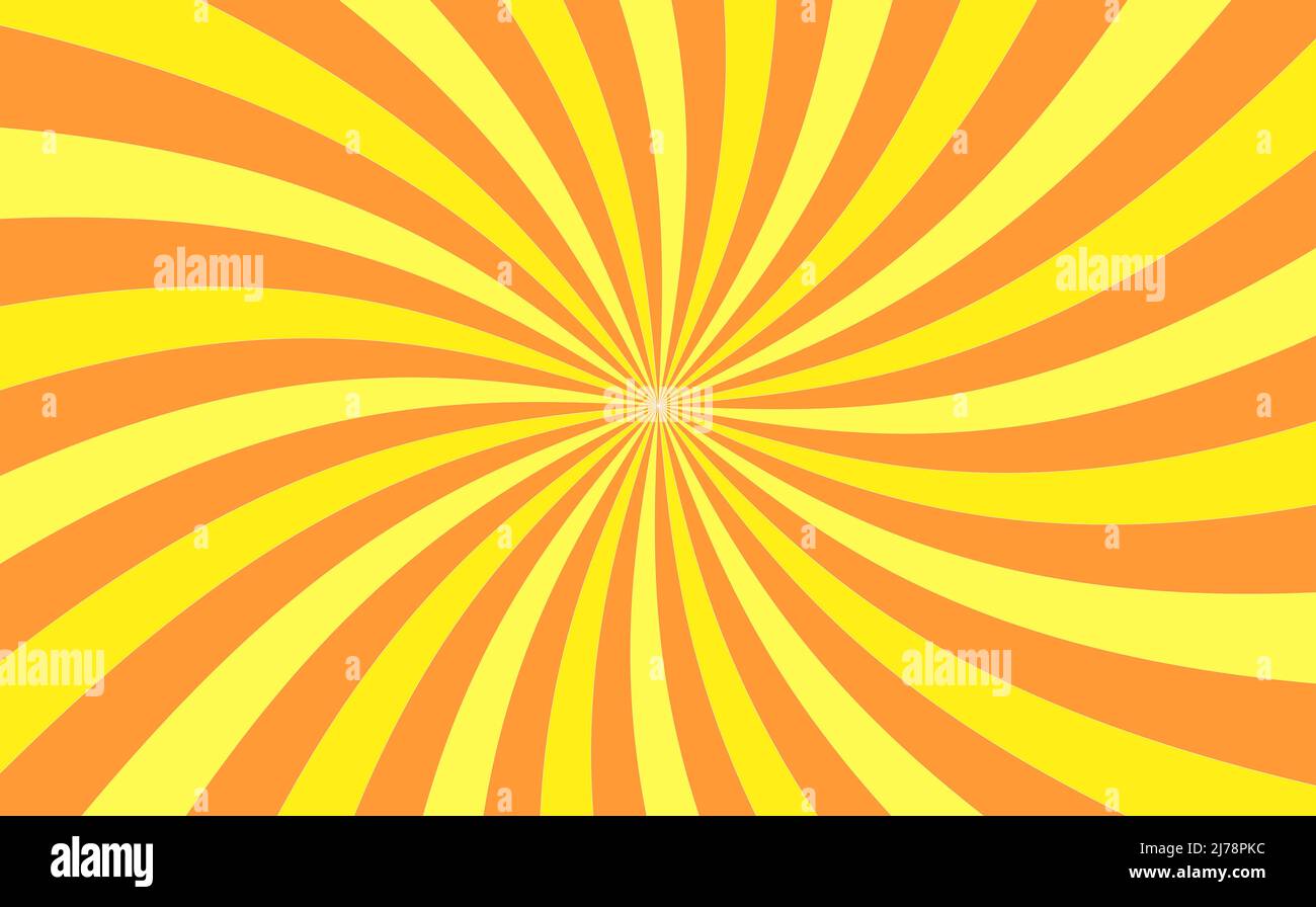 abstract orange yellow sun rays, retro styled sun burst pattern texture ...
