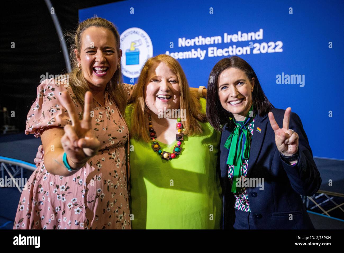 (left to right) Alliance Party of NI Assembly elected candidates Kate ...
