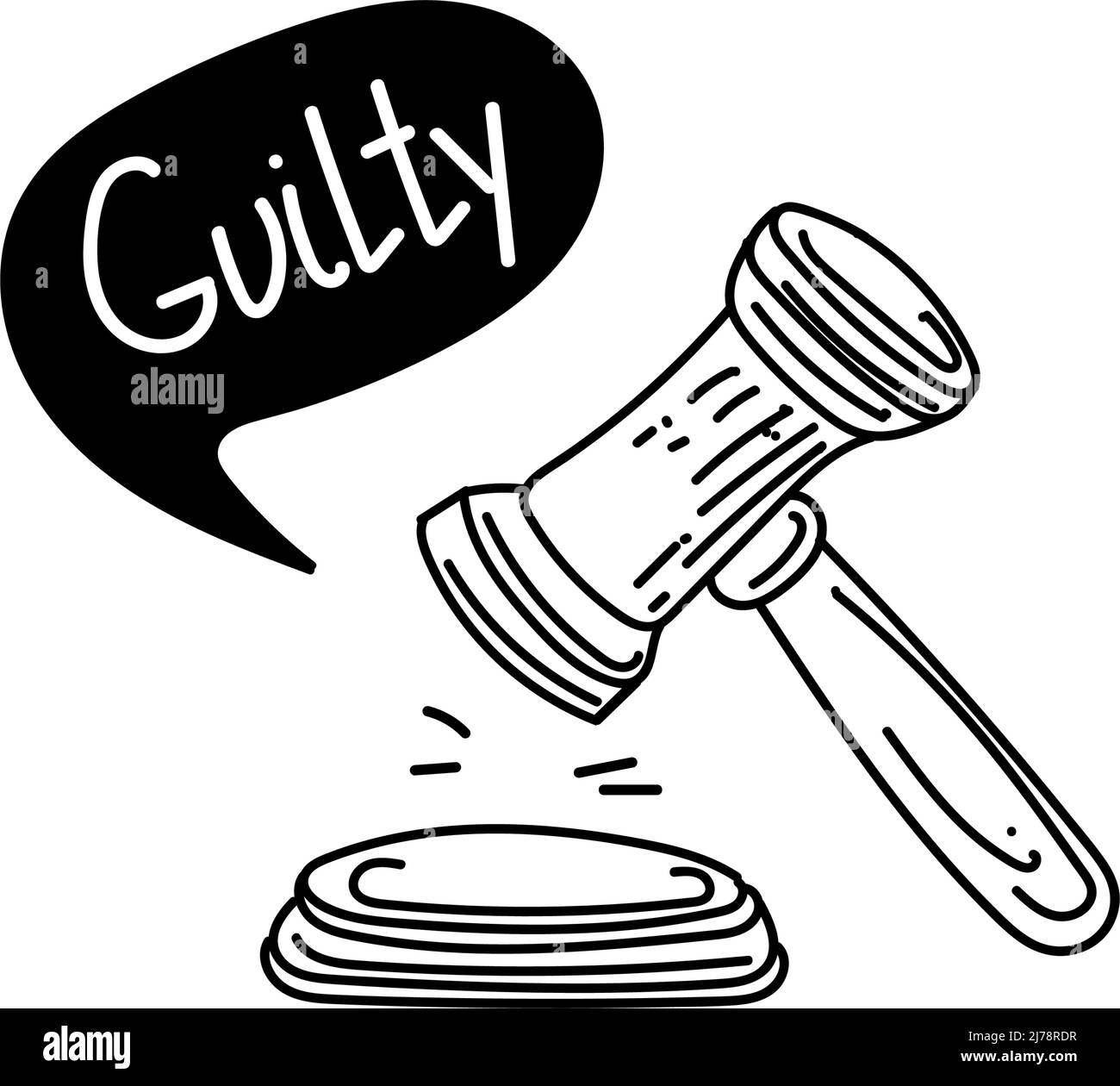 A symbol of law and justice, a doodle, a hand-drawn sketch-style doodle ...