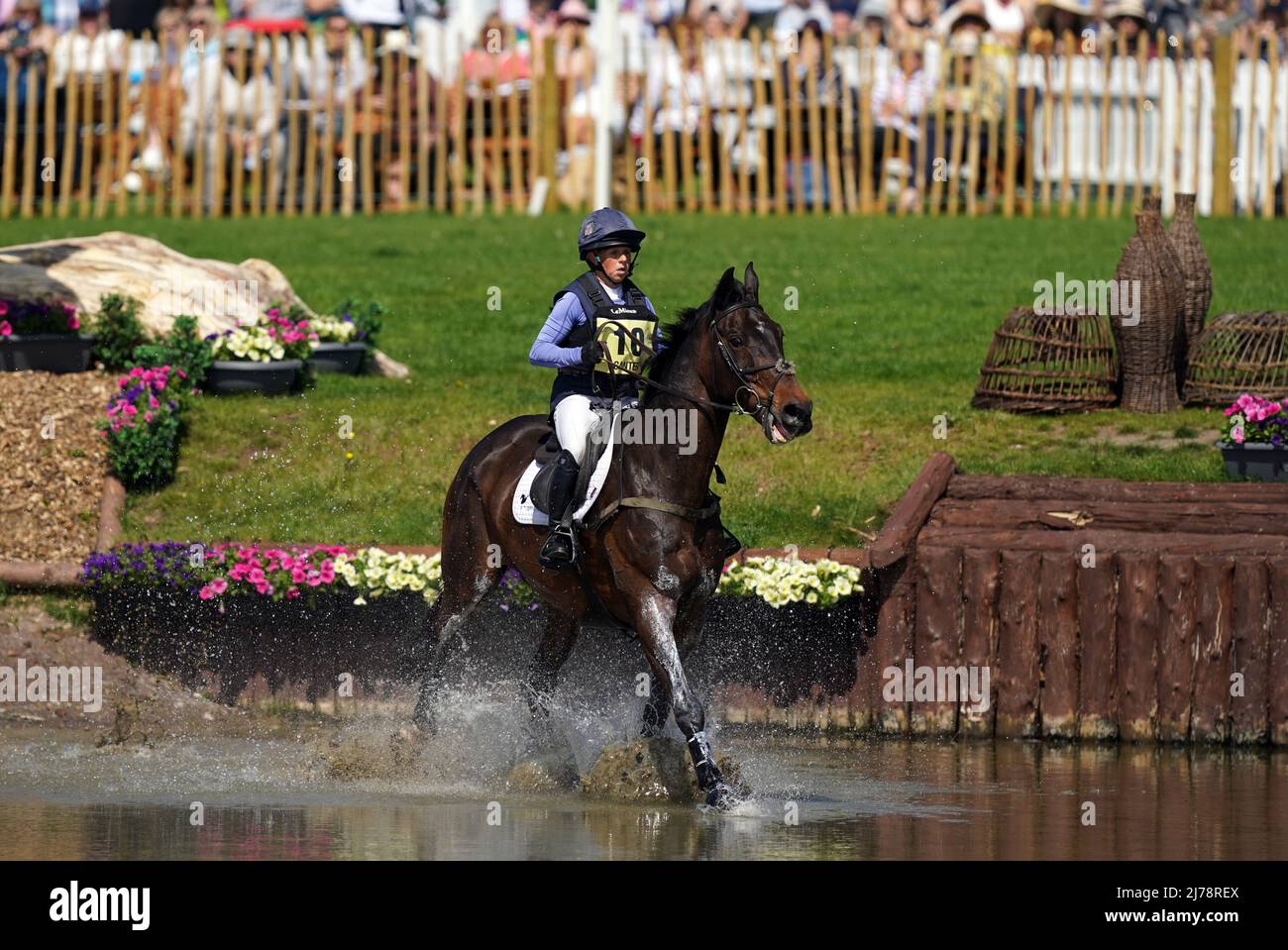 Allstar B and Rosalind Canter compete during the Cross Country on day ...