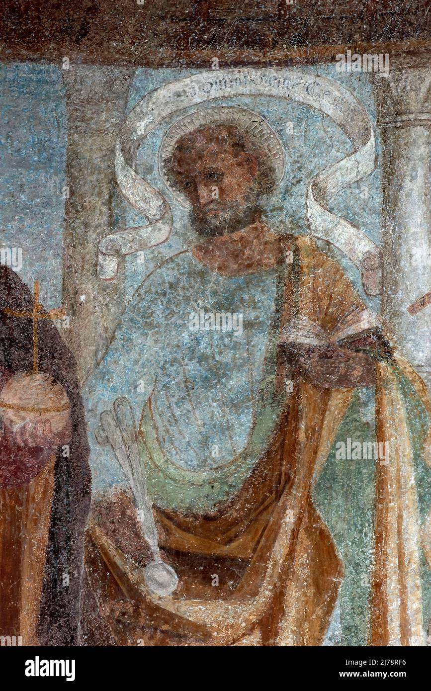 Apostolo - affresco - Andrea De Passeris - XVI secolo - Grosio (So ...