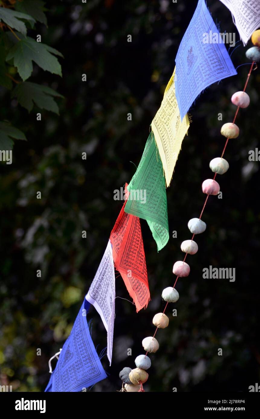 hanging cloth flag bunting Stock Photo - Alamy