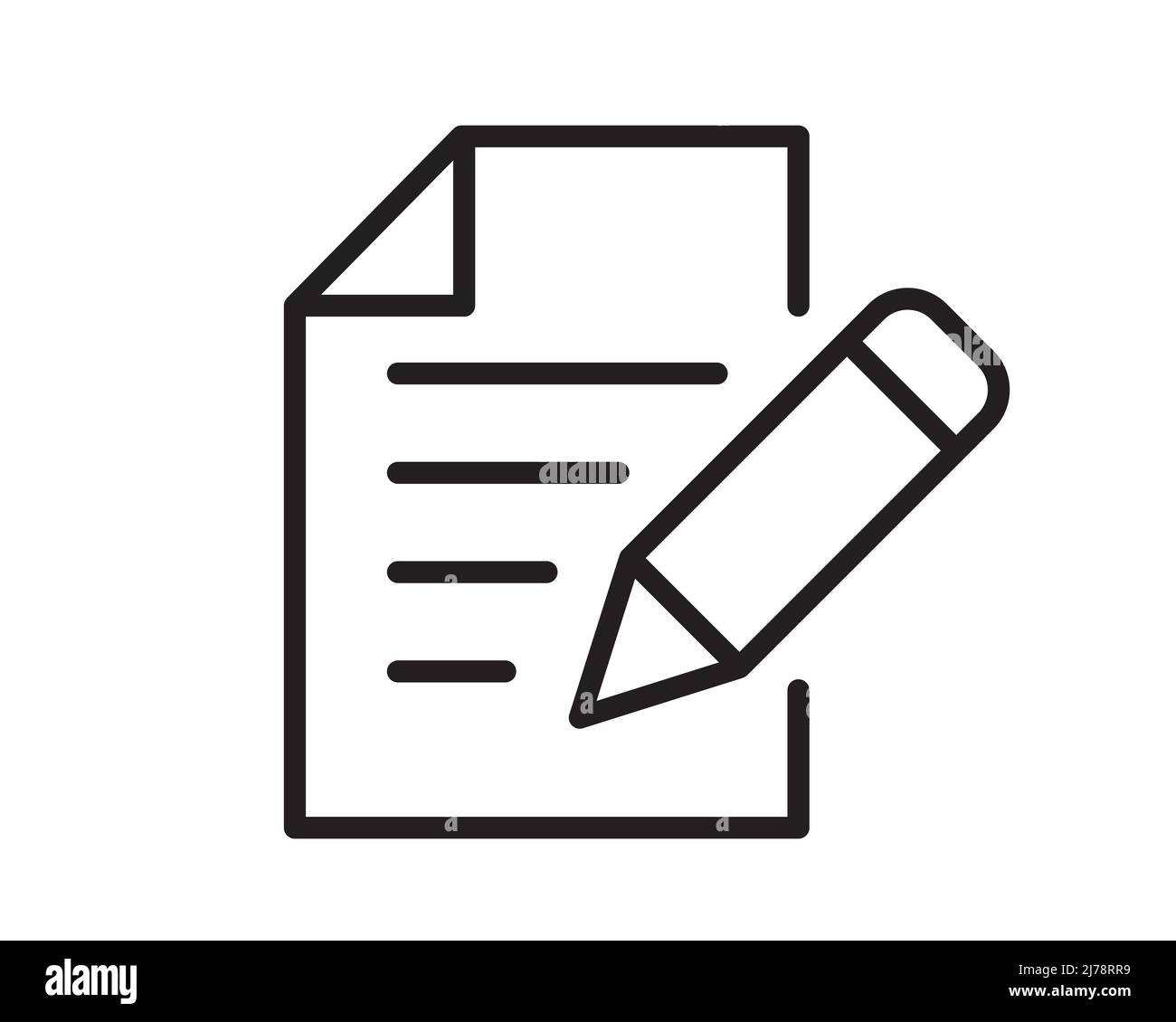 Note icon vector sign. Paper message or document page. Notice doc sheet ...
