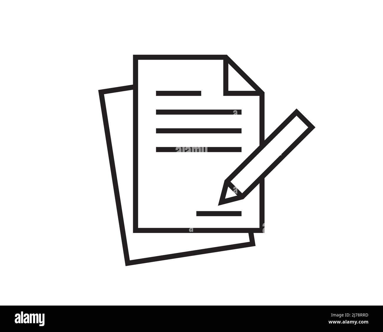 Note icon vector sign. Paper message or document page. Notice doc sheet ...