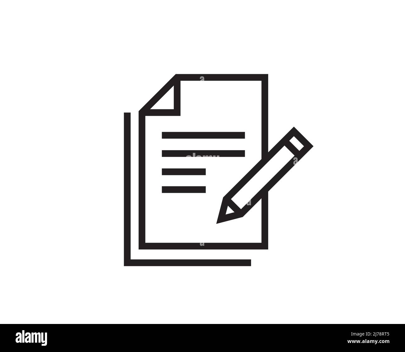 Note icon vector sign. Paper message or document page. Notice doc sheet ...