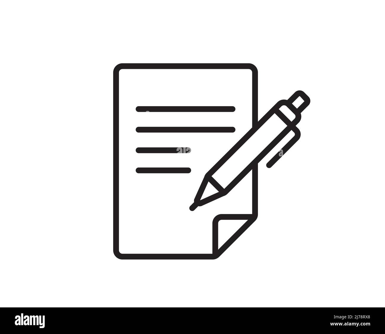 Note icon vector sign. Paper message or document page. Notice doc sheet ...