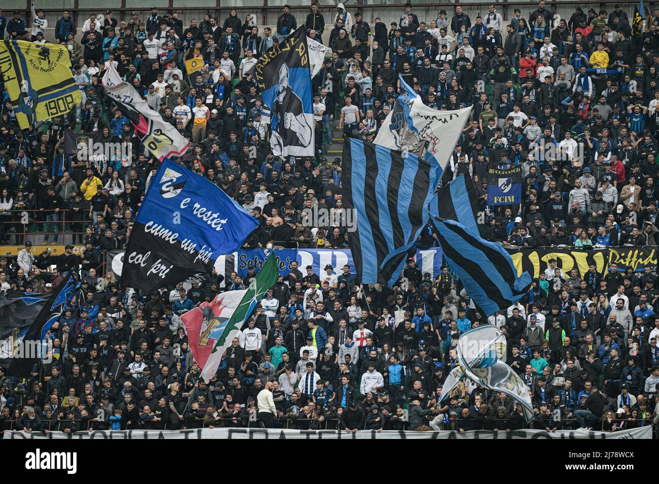 Inter milan flags san siro hi-res stock photography and images - Alamy