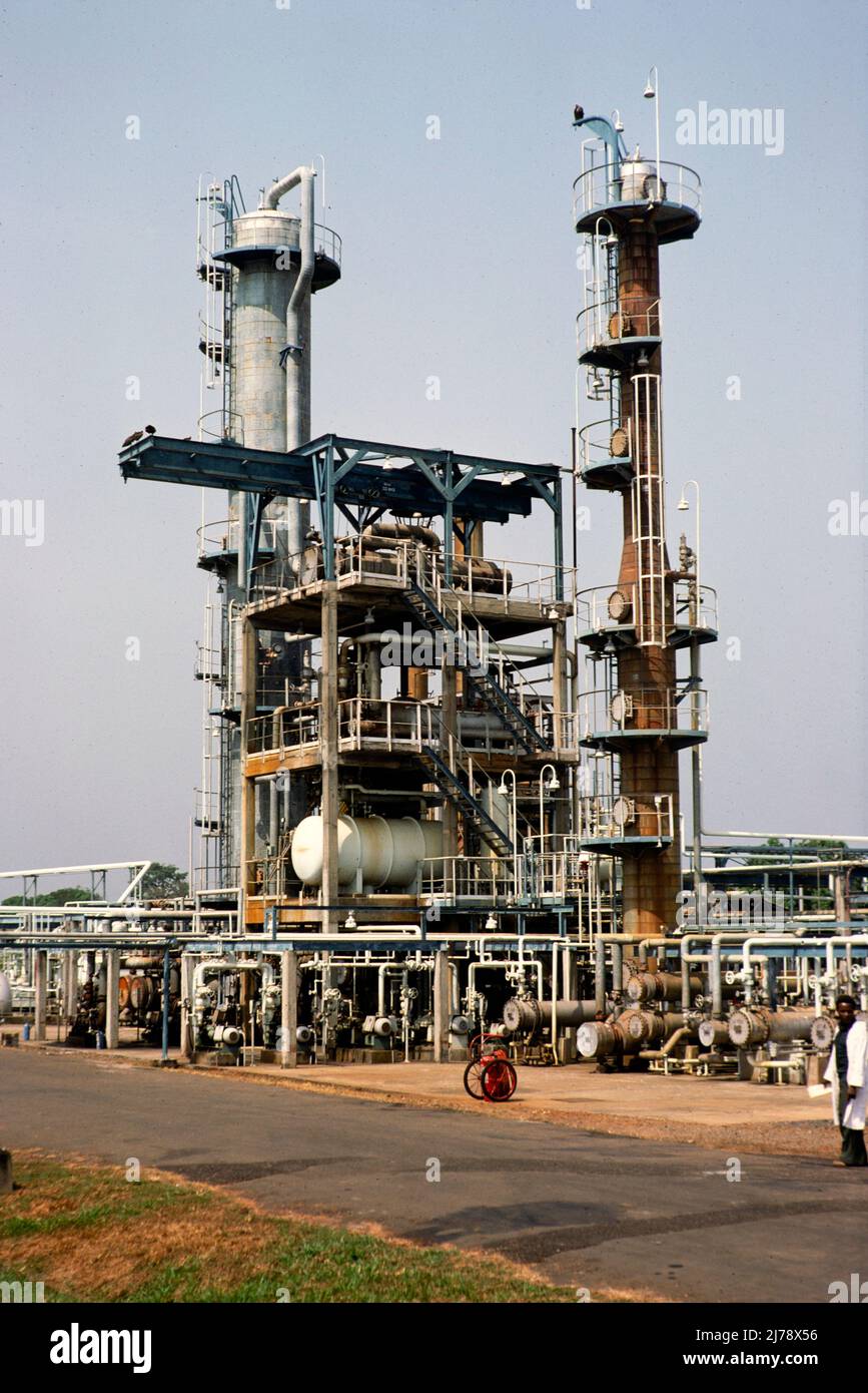 Cracking plant oil refinery, Freetown, Sierra Leone, West Africa 1978 ...