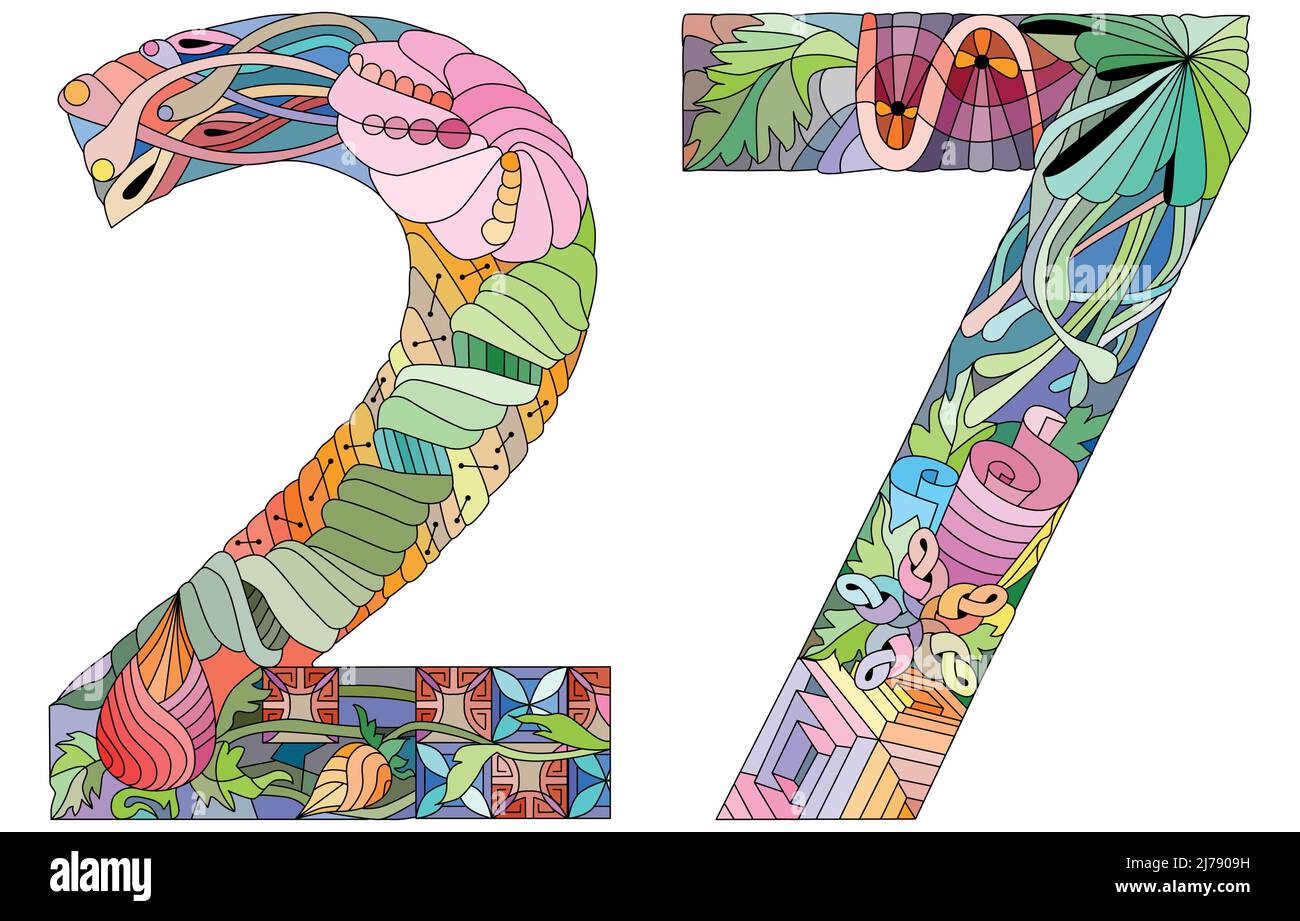 Number 27 twenty seven Cut Out Stock Images & Pictures - Alamy