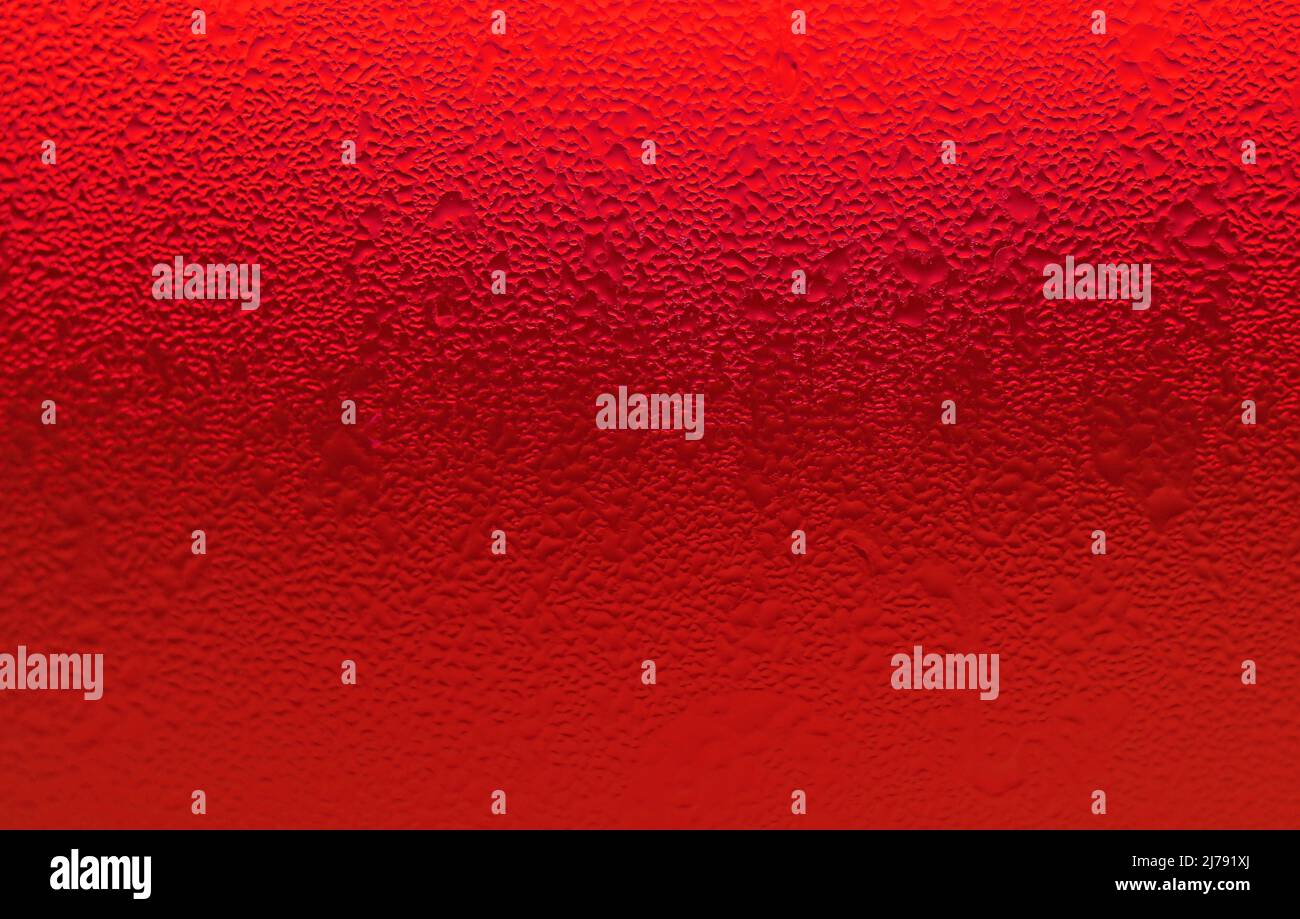 Closeup Texture of Water Droplets on Vibrant Red Chilled Cocktail Glass ...