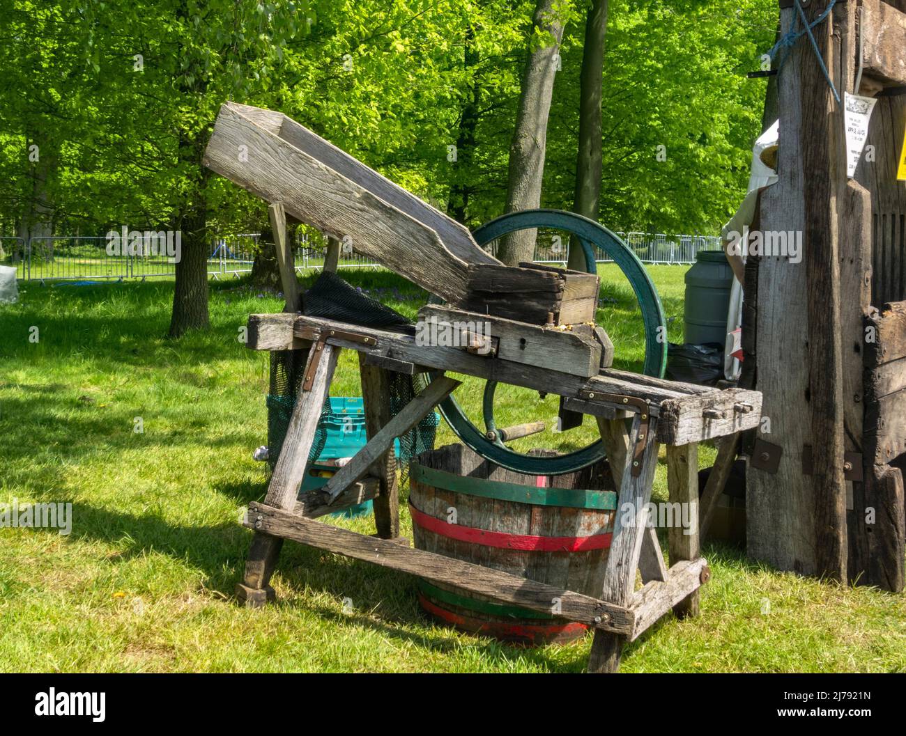 Traditional Old Cider Press, Hatfield House, UK Stock Photo - Alamy