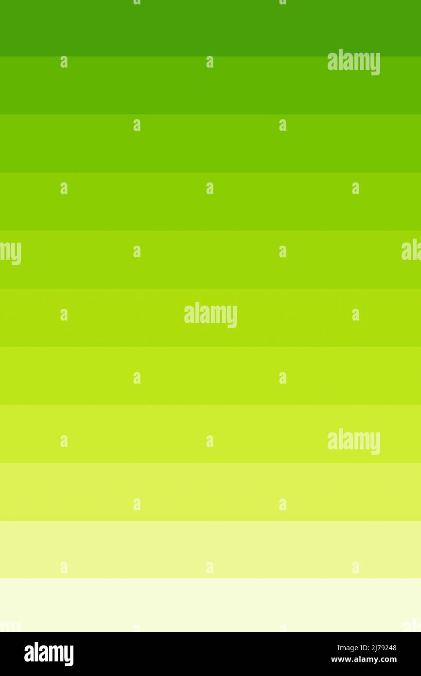 Horizontal stripes of gradient neon green color for abstract background ...