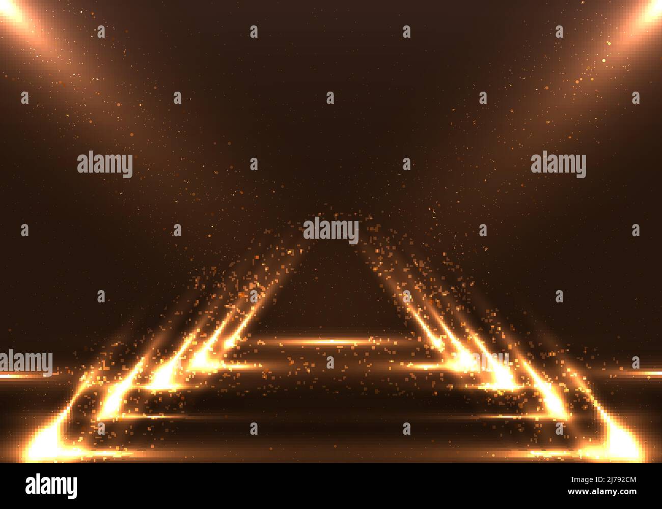 Empty fashion runway stage brown scene background with walkway ...