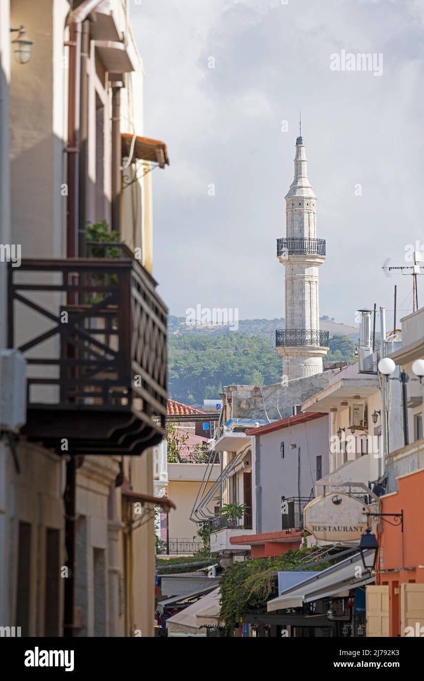 Minaret in Rethymnon town, Crete, Greece Stock Photo - Alamy